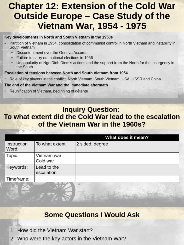 Vietnam War: Cold War Impacts 1954-1975 | PDF | South Vietnam | Viet Cong
