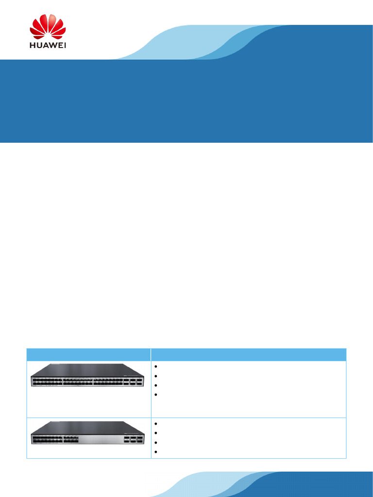 Huawei CloudEngine S6730-H-V2 Series 10GE Switches Datasheet | PDF | Computer Network | Network ...