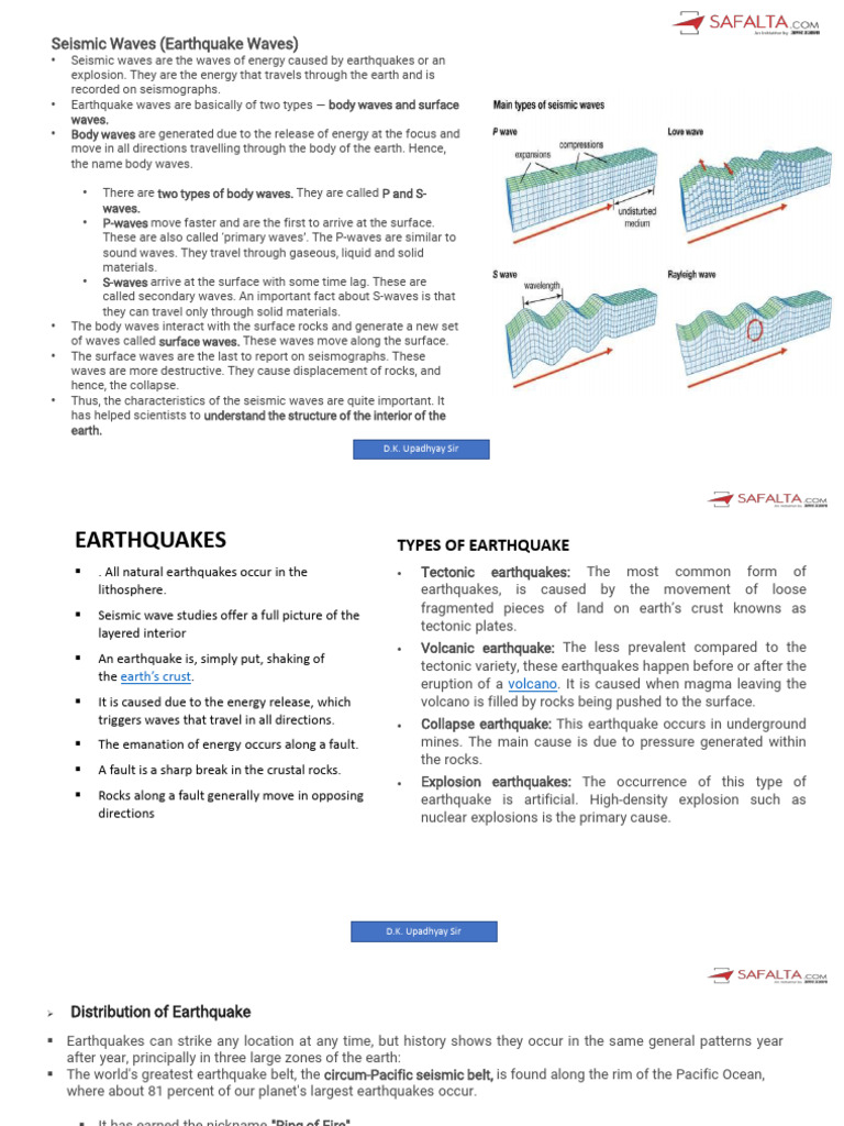 Layers of Earth and Earthquake Notes 5f6851f968550 | PDF | Earthquakes ...