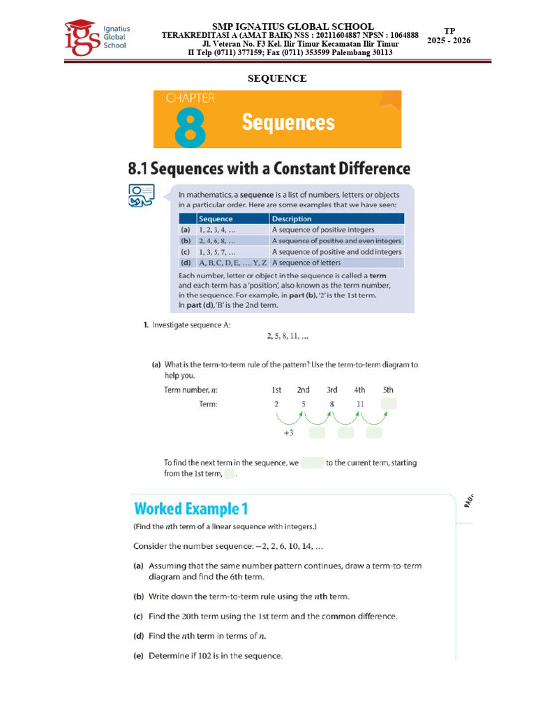 Sequence 1 (Sequence With Constant Difference and Constant Ratio ...