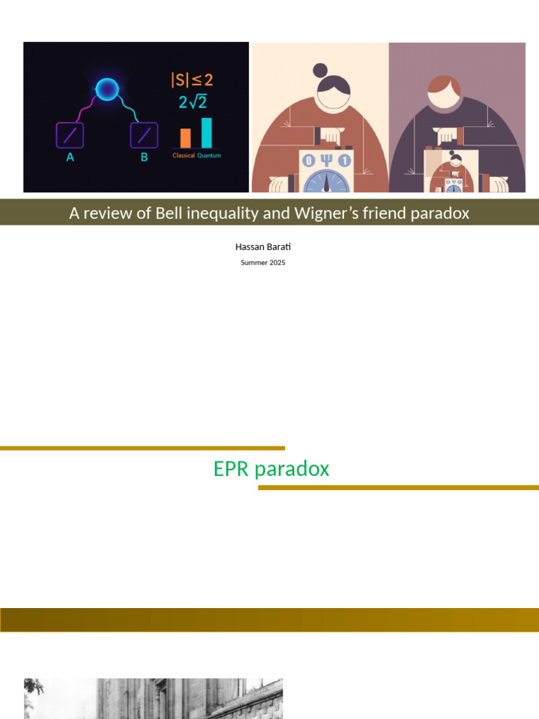 Bell Inequality and Wigners Friend | PDF | Quantum Mechanics | Academic Discipline Interactions