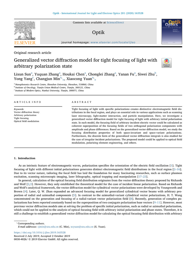Sun 2019 | PDF | Polarization (Waves) | Diffraction