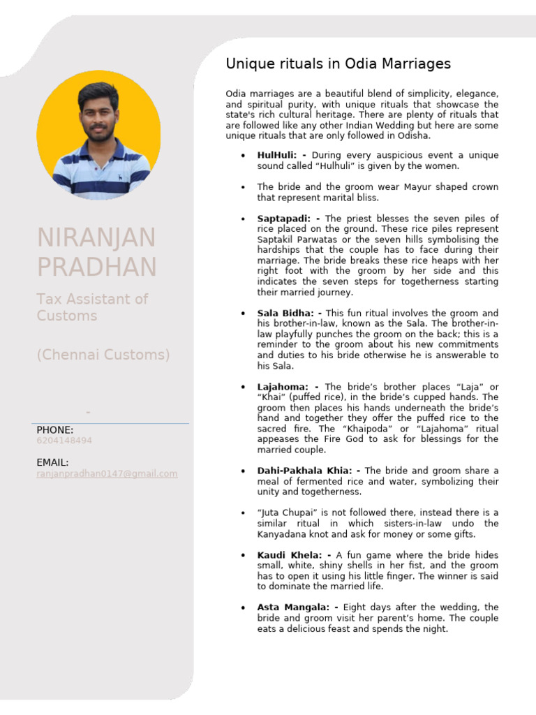 Unique Rituals in Odia Weddings | PDF | Rites Of Passage | Social ...