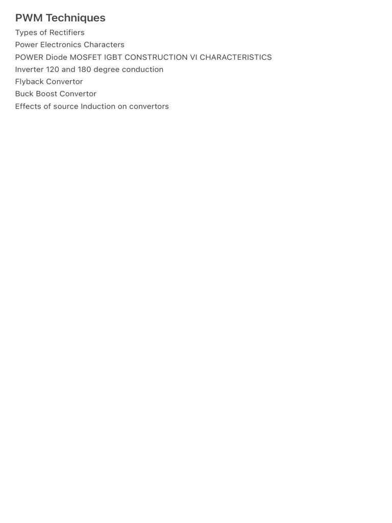 PWM Techniques | PDF
