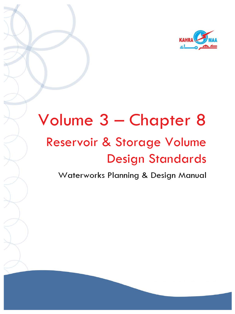 Chapter 8 Reservoir & Storage Volume Design Standards | PDF | Concrete ...
