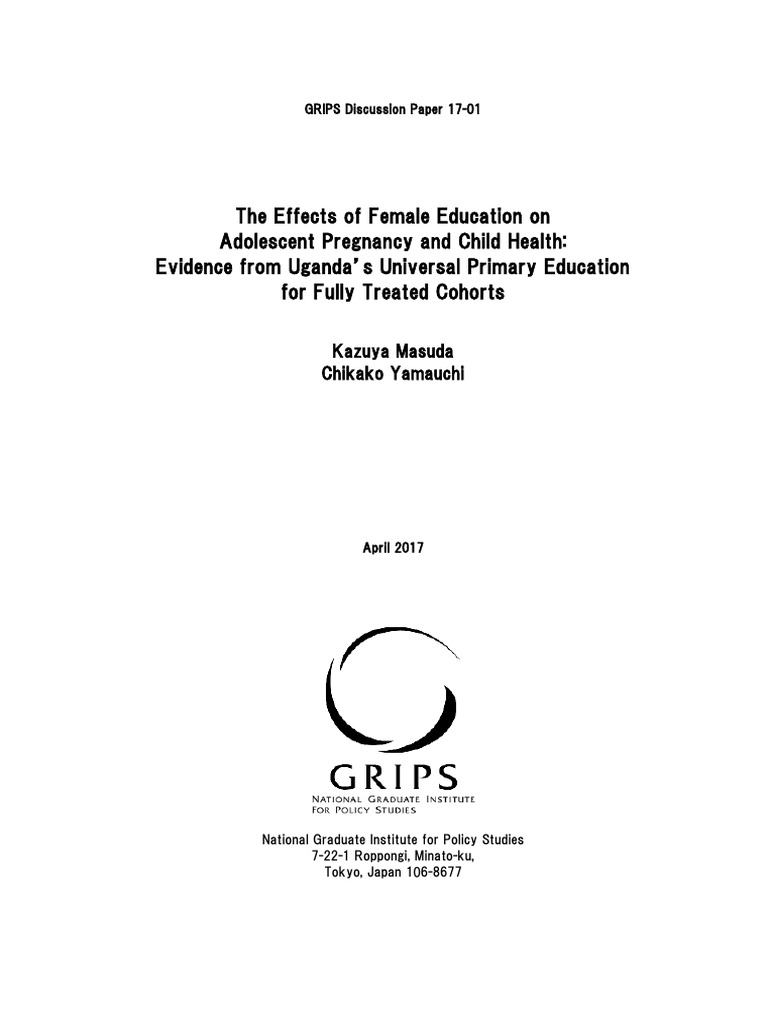 Female Education's Impact on Uganda's Health | PDF | Marginal Cost ...