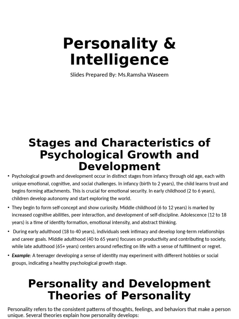 Personality Intelligence Pdf Emotional Intelligence Intelligence