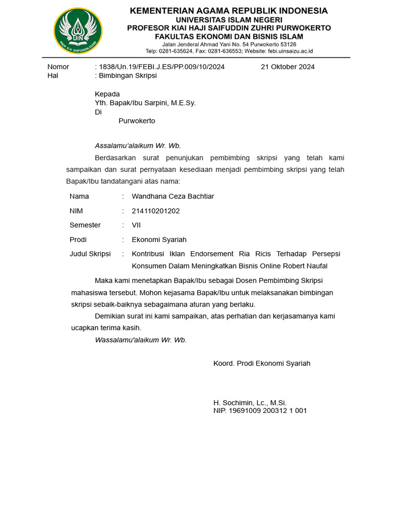 Bimbingan Skripsi Ekonomi Syariah 2024 | PDF