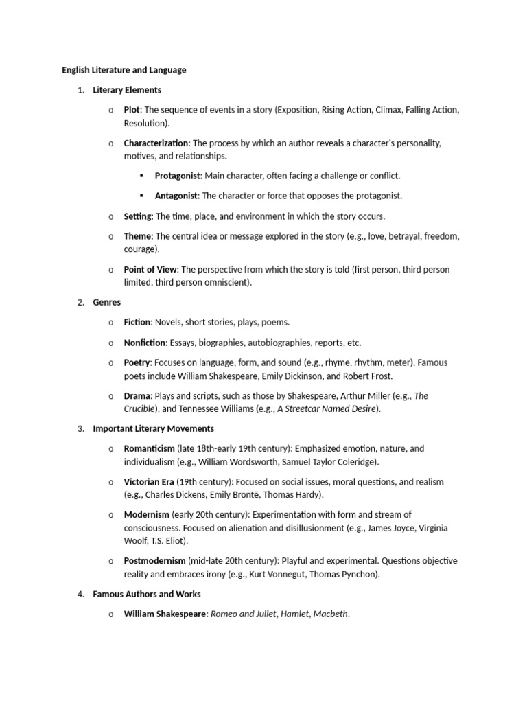 English Literature and Language | PDF | English Literature | Writing