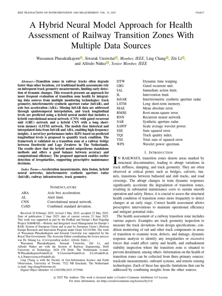 A Hybrid Neural Model Approach For Health Assessment of Railway ...