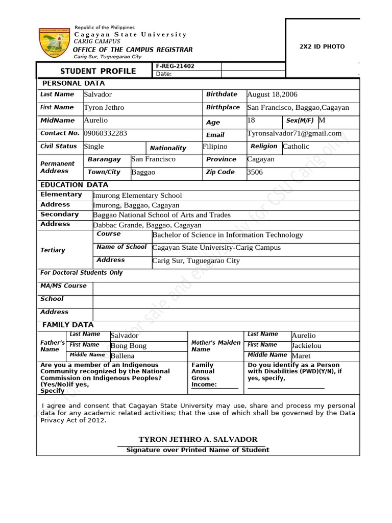 Student Profile | PDF