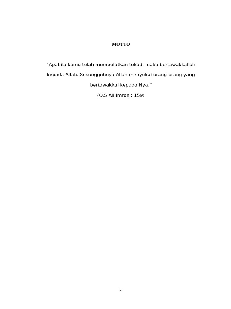 Contoh Membuat Motto & Persembahan Dalam Skripsi | PDF