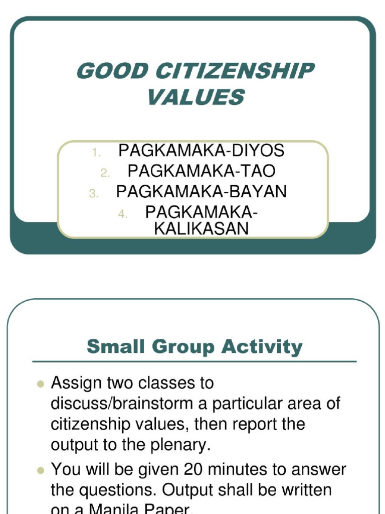 Good Citizenship Values | PDF
