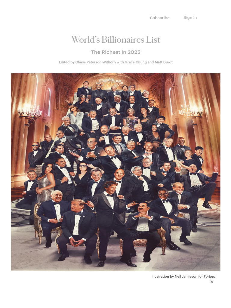 Forbes Billionaires List 2025 Highlights | PDF