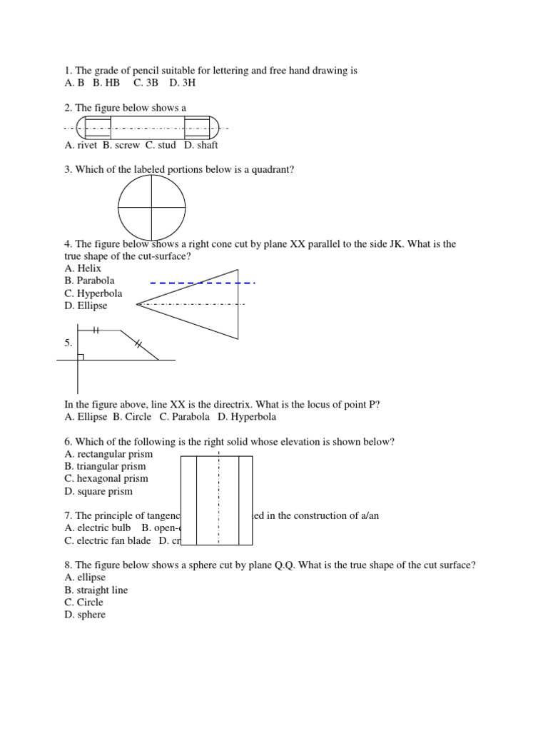 TD Questions | PDF | Ellipse | Screw