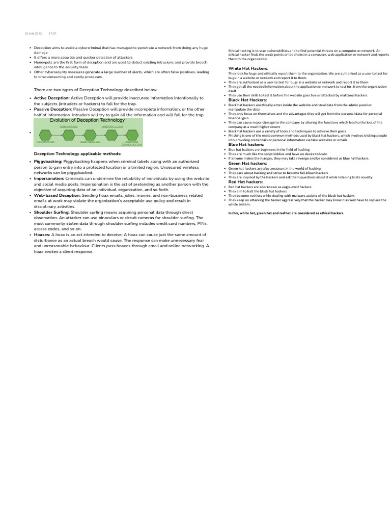 Ethical Hacking and Deception | PDF | Security Hacker | White Hat (Computer Security)