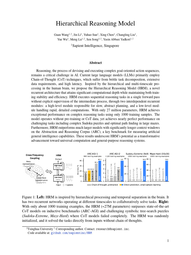 Hierarchical Reasoning Model | PDF | Applied Mathematics | Machine Learning