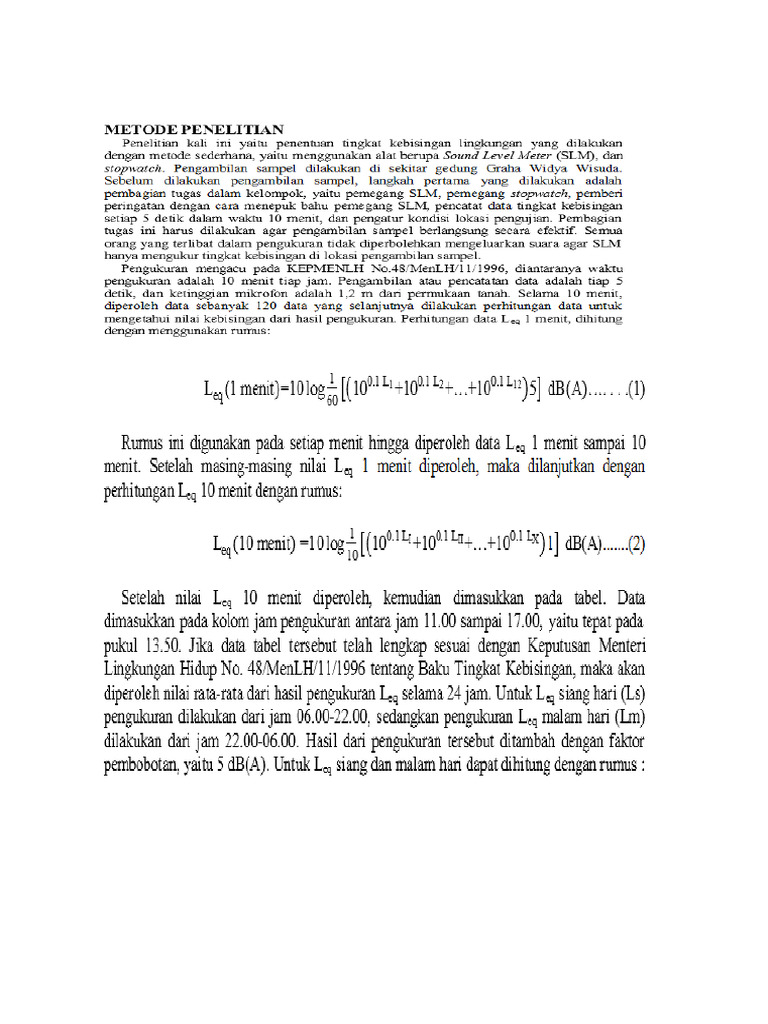 Kebisingan Manual | PDF