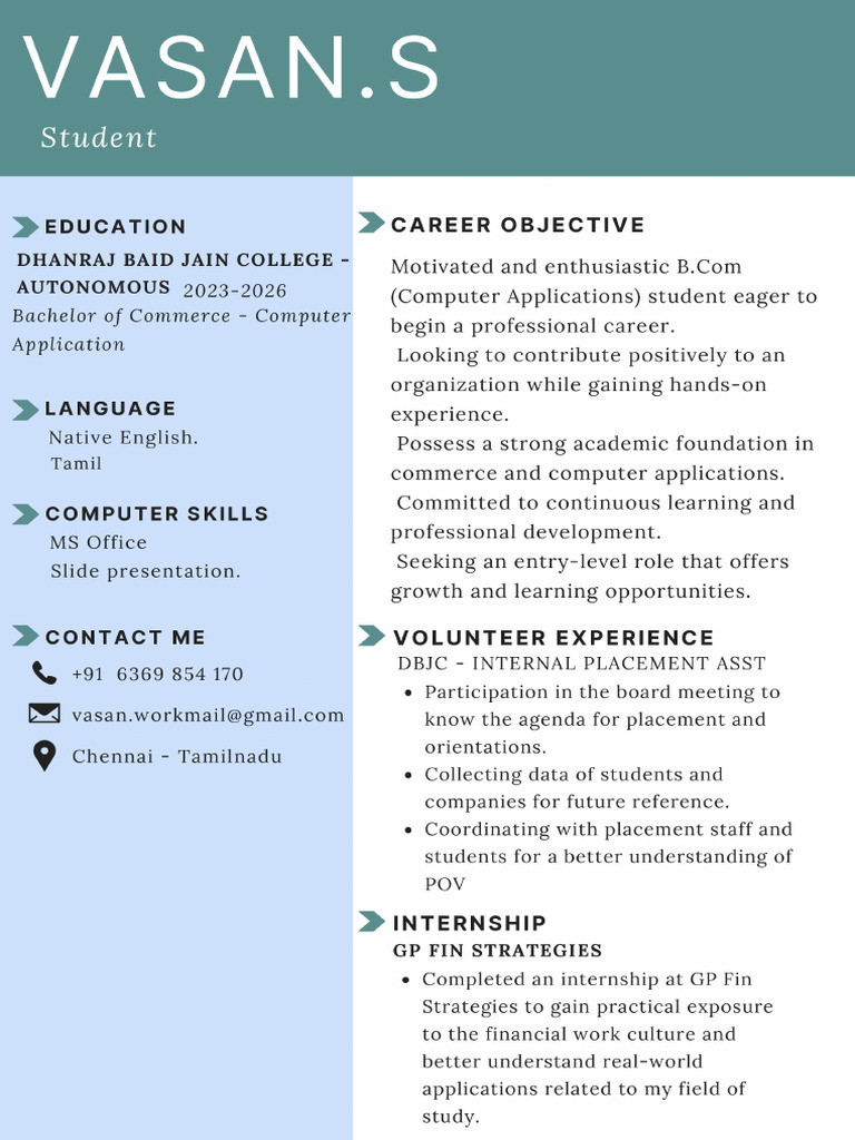 Vasan Updated Resume | PDF