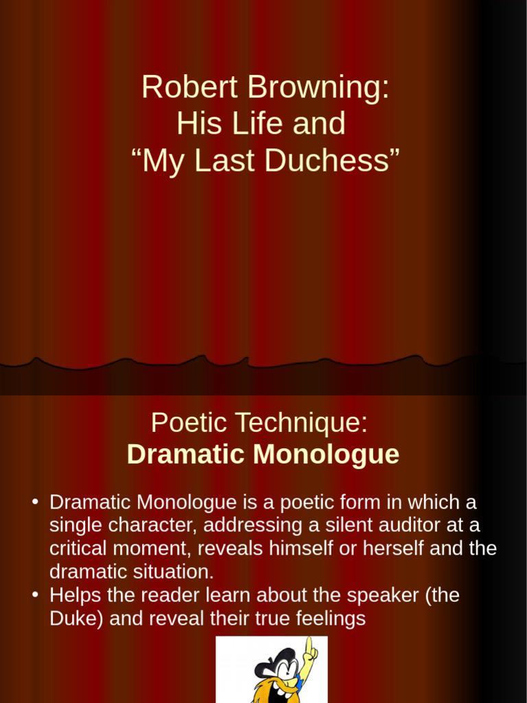 Browning and My Last Duchess - Long Lecture | PDF | Poetry | Poetic Devices