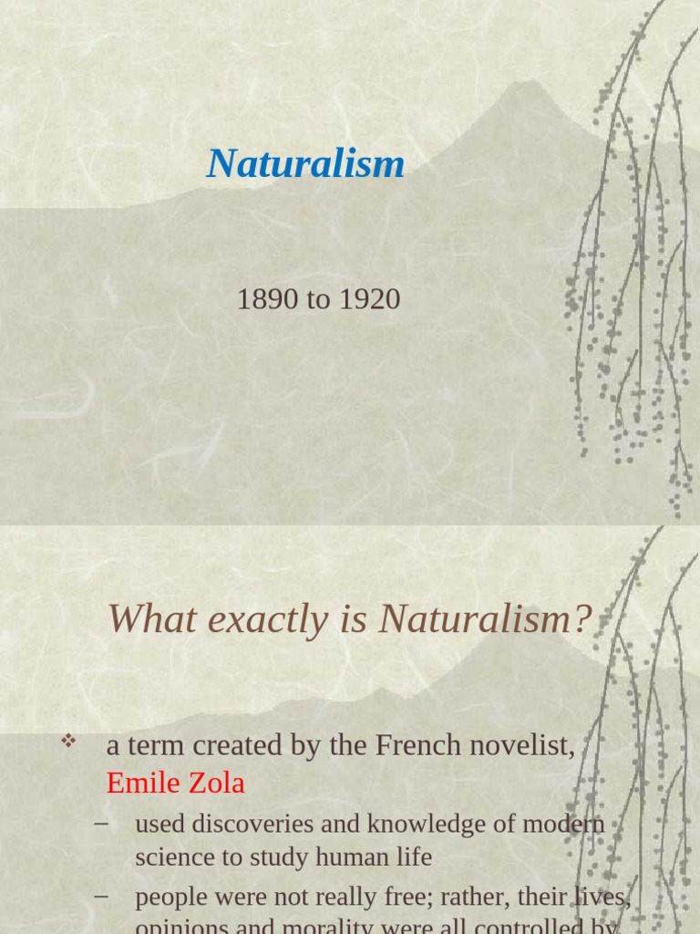 Understanding Naturalism in Literature | PDF