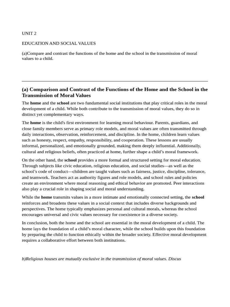 Education and Social Values | PDF | Value (Ethics) | Sociology