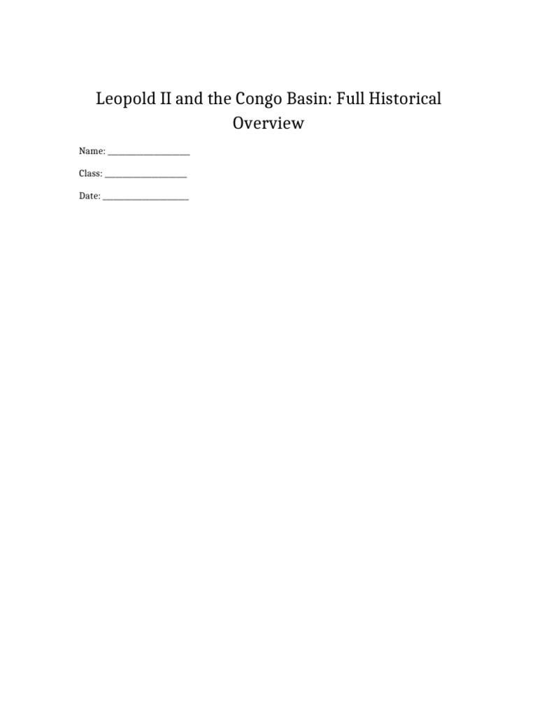 Leopold II's Exploitation of the Congo | PDF