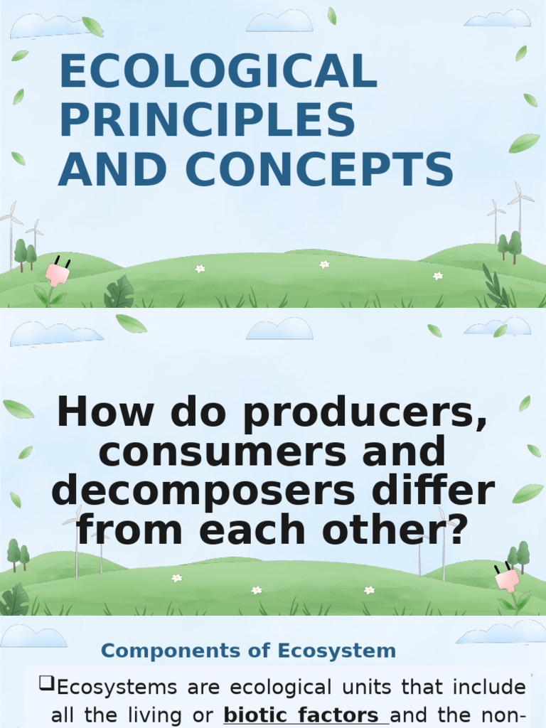 Week-2 Ecological Principles and Concepts | PDF | Ecosystem | Ecology