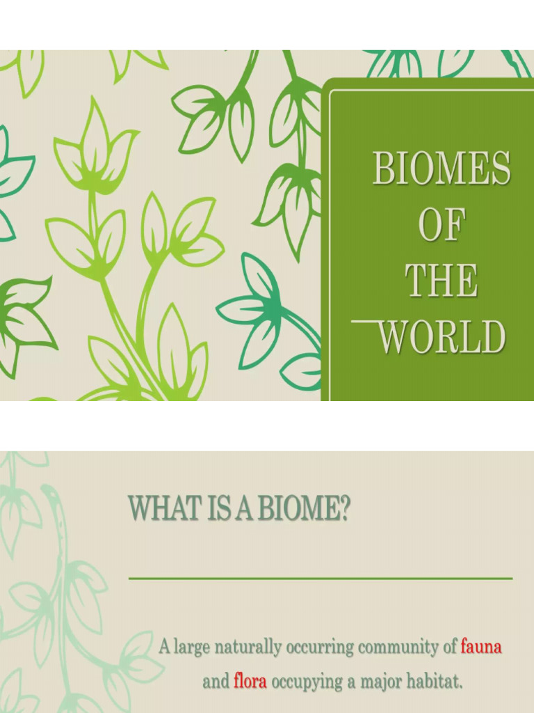 Week 2-Biomes of The World | PDF