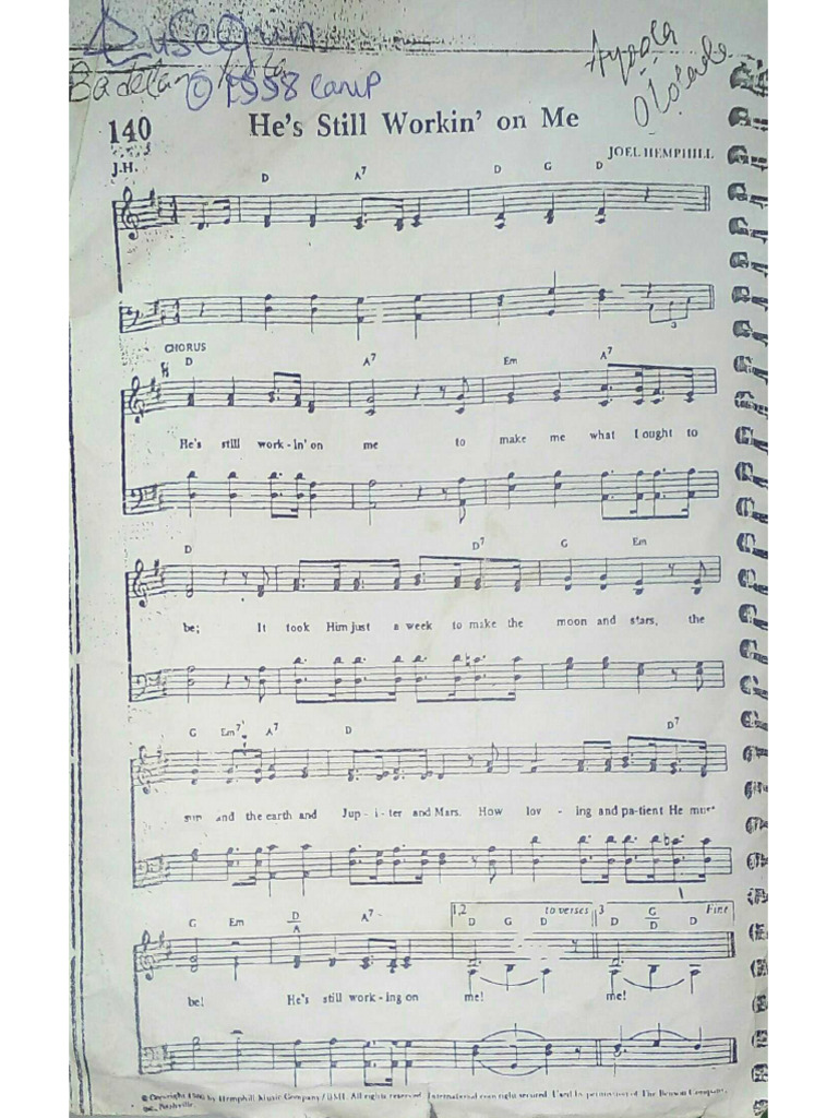 He's Still Working On Me | PDF