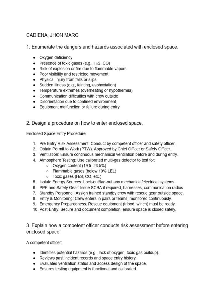 Cadiena Marlaw Workbook | PDF | Hazards | Ventilation (Architecture)