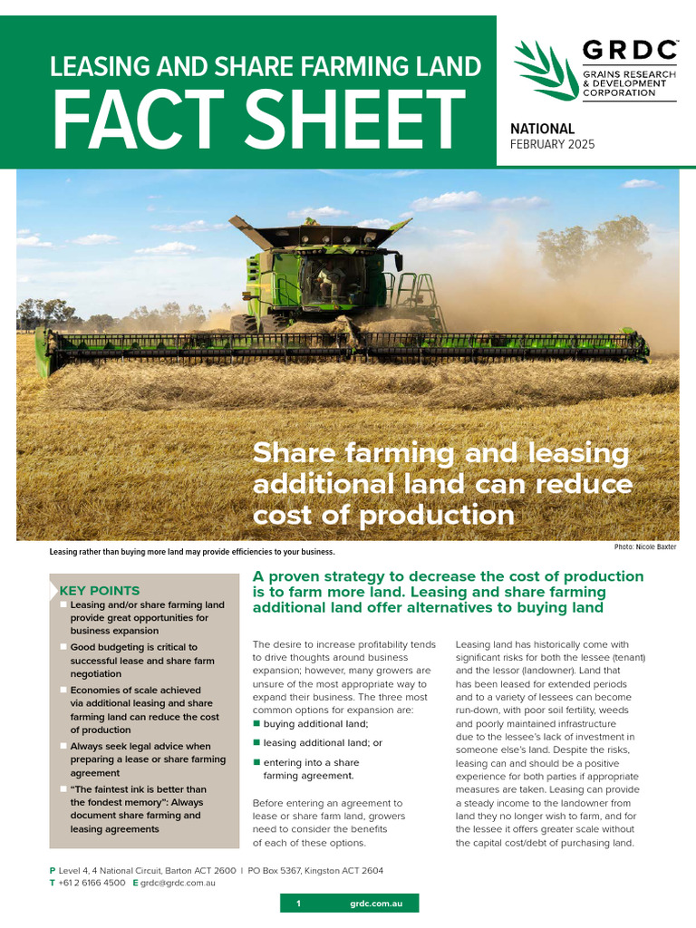 Share Farming and Leasing Insights | PDF | Lease | Agriculture