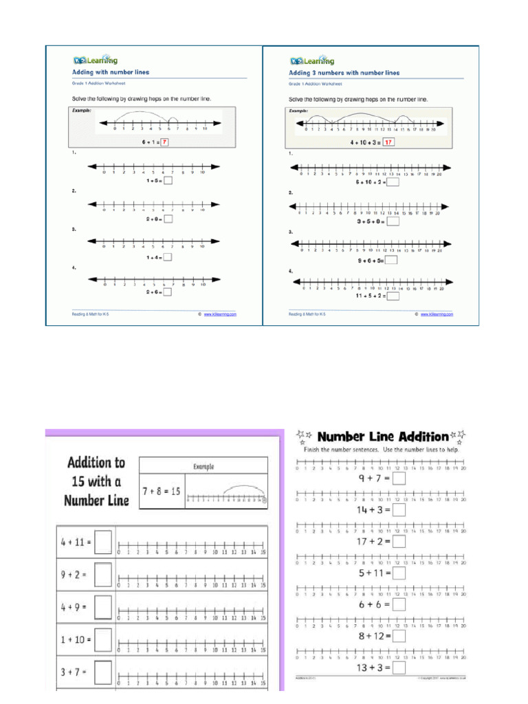 Homeschool - MATH Addition NUMBERLINE | PDF