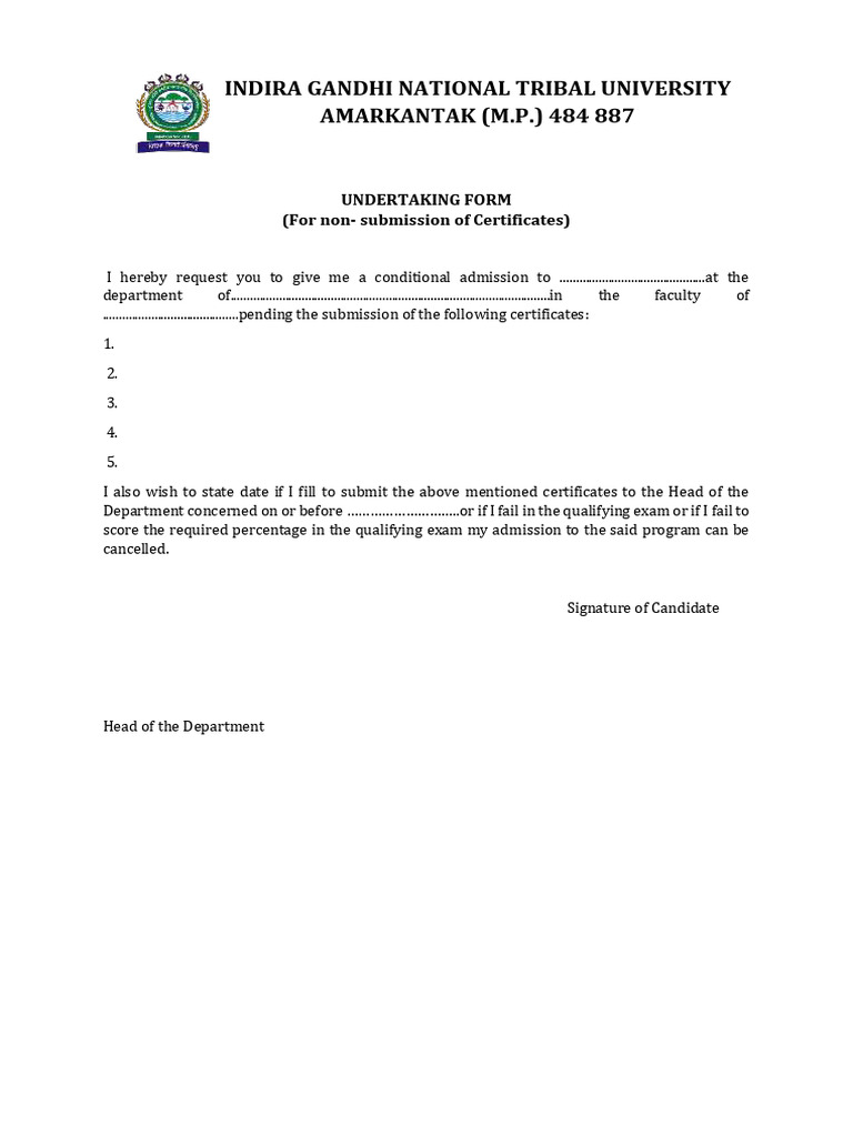 Undertaking | PDF