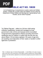 RA 9344 vs RA 10630: Key Amendments | PDF | Juvenile Court | Juvenile ...