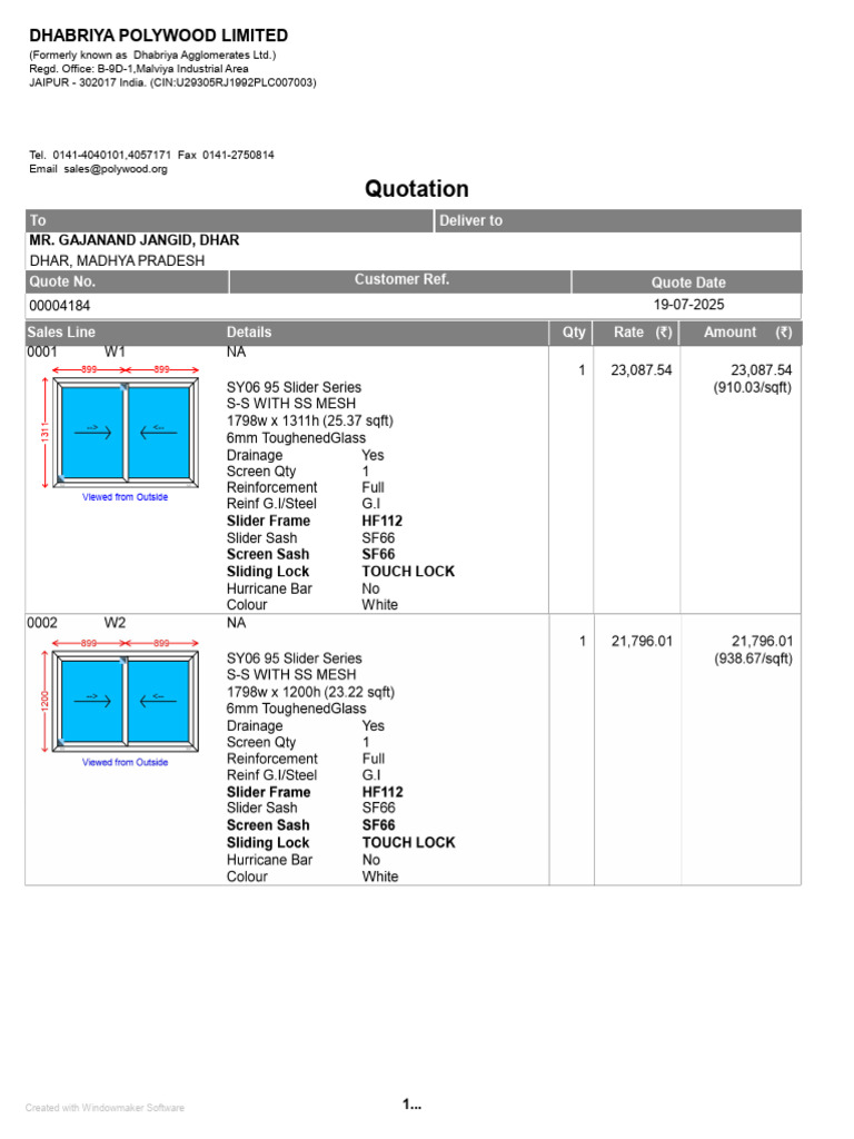 Mr. Gajanand Jangid, Dhar - Polywood - 19.07.2025 | PDF