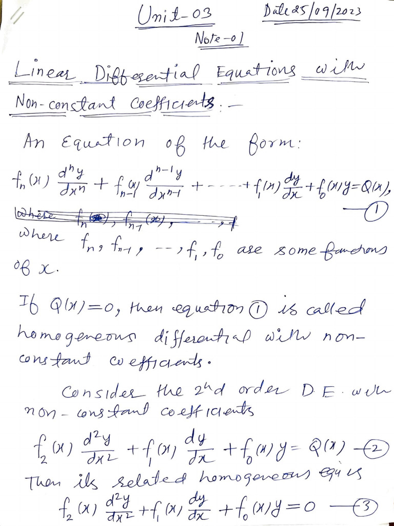 Ode Unit 3 | PDF
