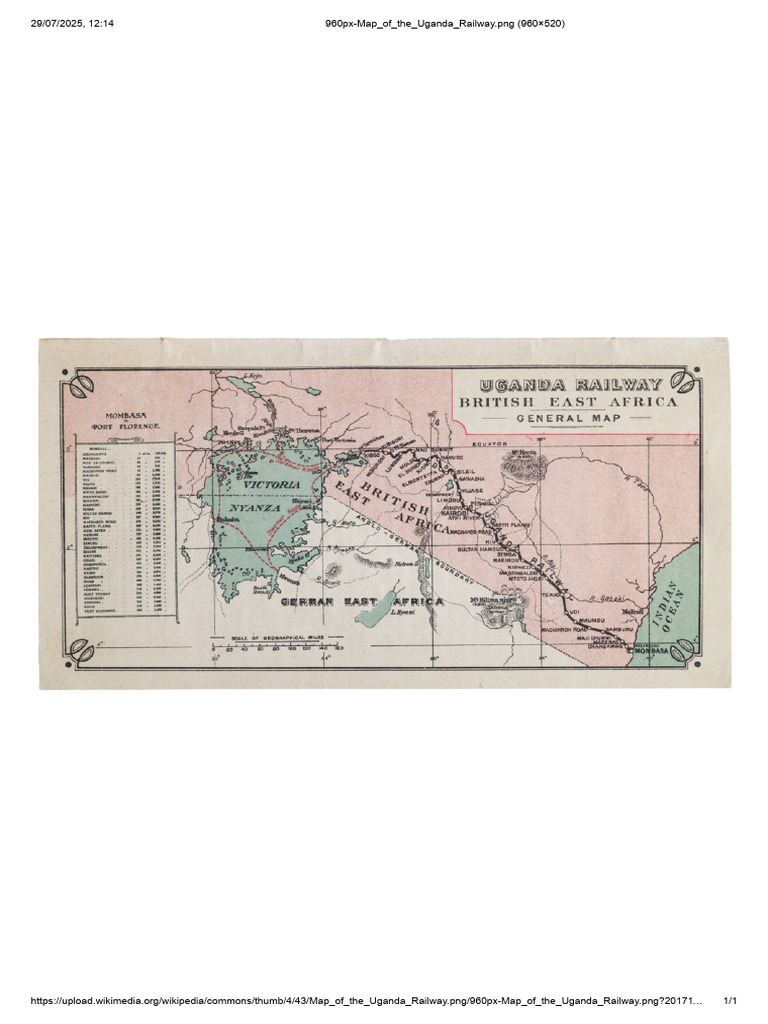 Uganda Railway Map | PDF