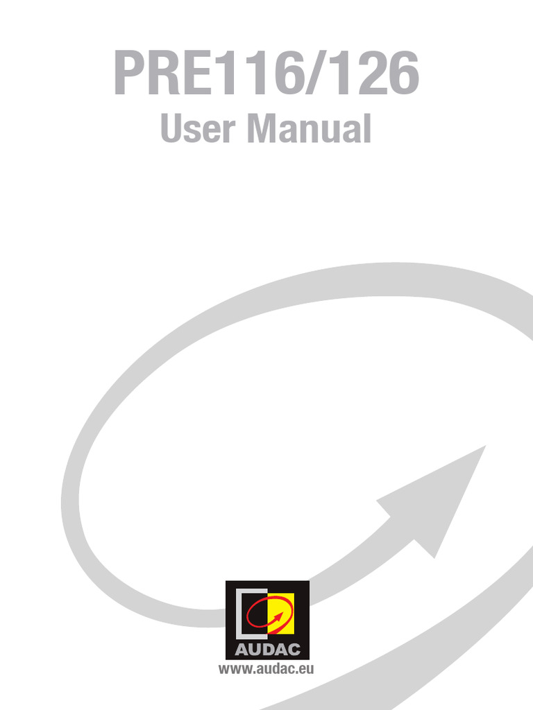 AUDEC PRE1x6 - UserManual | PDF | Microphone | Electrical Engineering