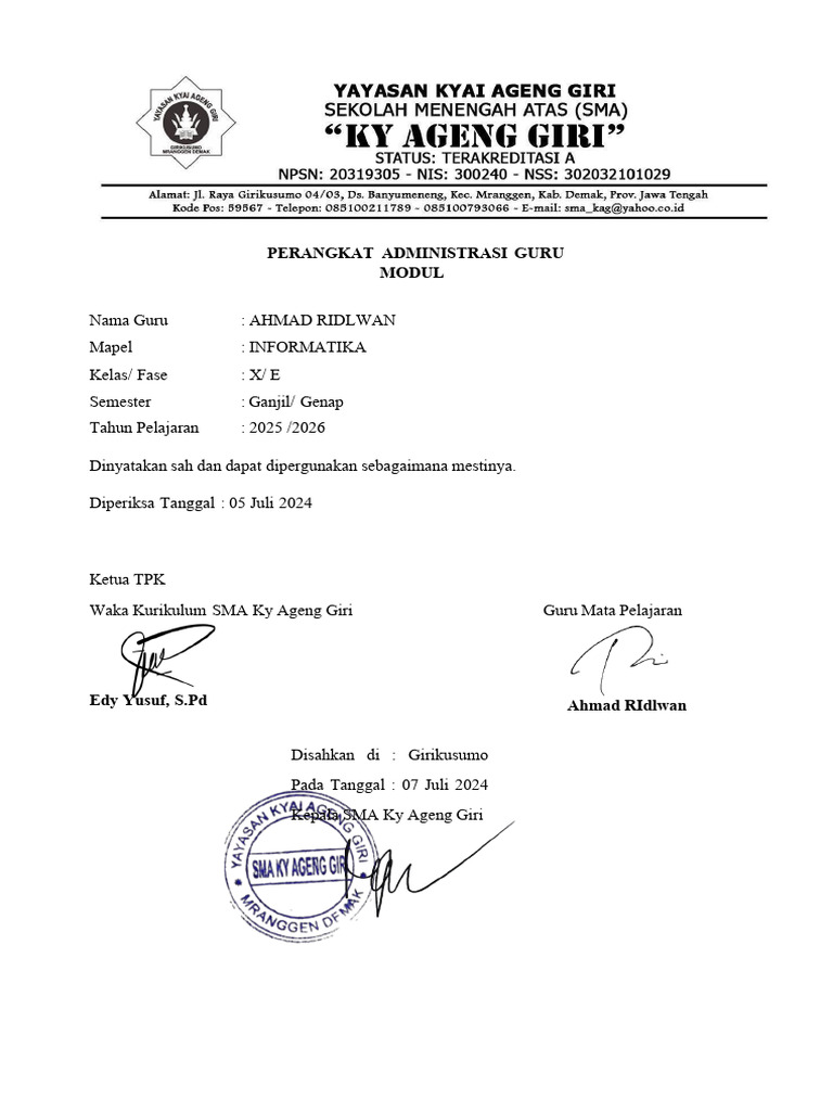 Modul Ajar Informatika - Integrasi Antar Aplikasi Perkantoran - Fase E | PDF