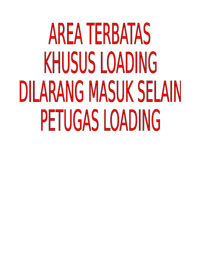Poster Area Terbatas Loading | PDF