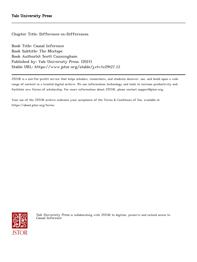 Cunningham 2021 Difference in Differences | PDF | Errors And Residuals | Minimum Wage