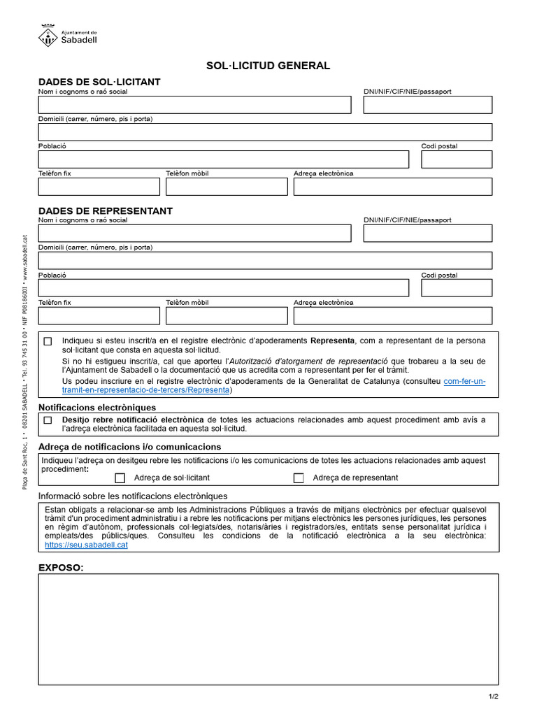 1 - Sol Licitud General - Cat - 20250602 | PDF