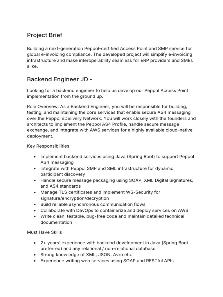 JD - Backend Developer - Java Spring Boot - 250702 - 122747 | PDF | Amazon Web Services | Encryption