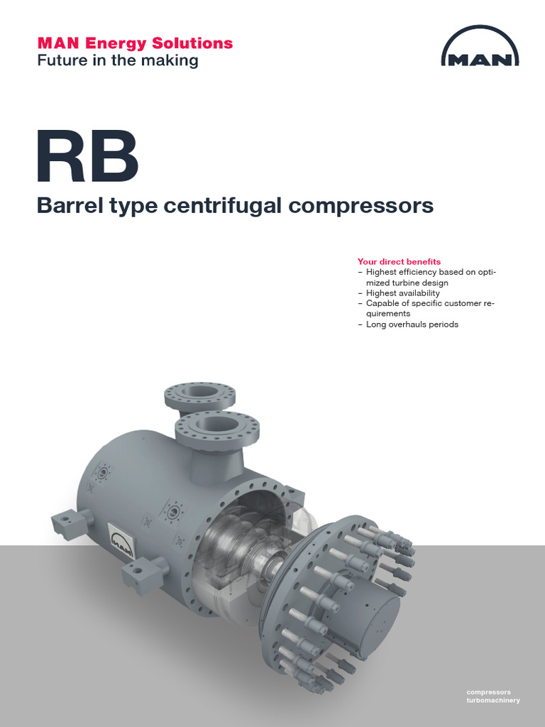 RB Barrel Type Centrifugal Compressors Eng | PDF | Turbine | Gases