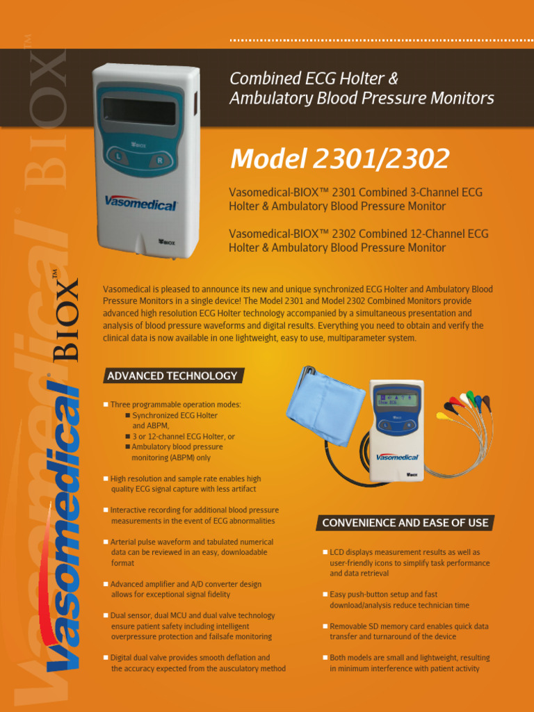 A10-0009 Rev. 1 BIOX 2301-2302 Combined ECG Holter & ABPM Product Sheet ...