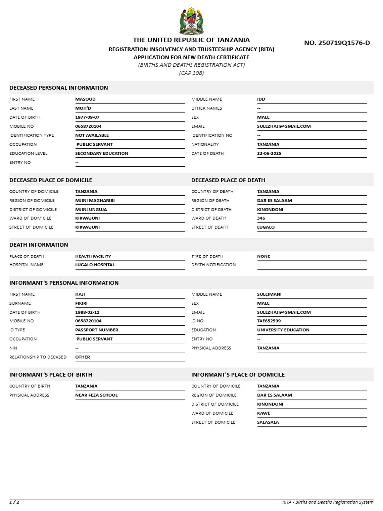 Application Form 20250719D - 319 | PDF | Document | Government Information