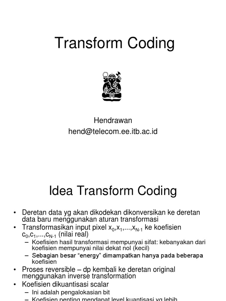 Transform Coding 07 | PDF | Metode & Bahan Ajar