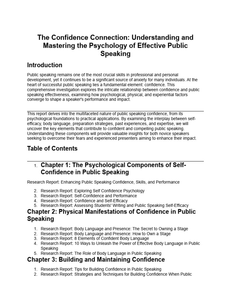 Mastering Public Speaking Confidence | PDF | Self Efficacy | Self Esteem