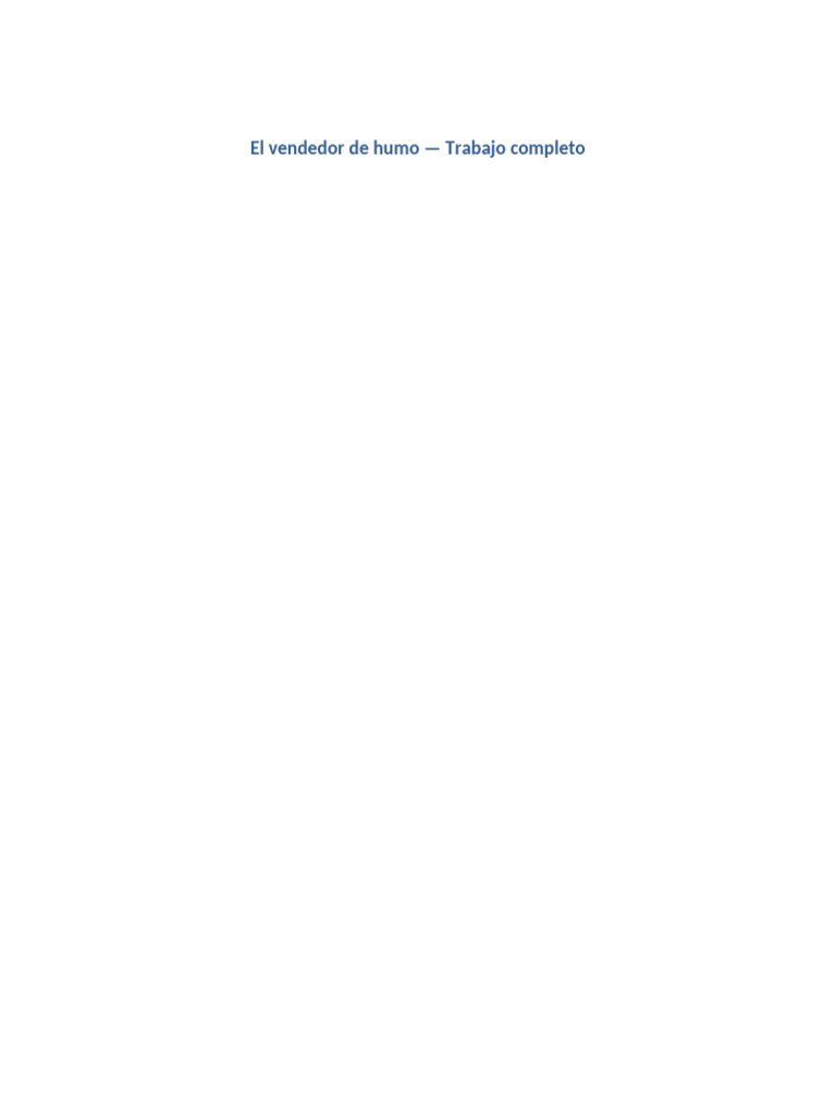 Reflexiones sobre el vendedor de humo | PDF